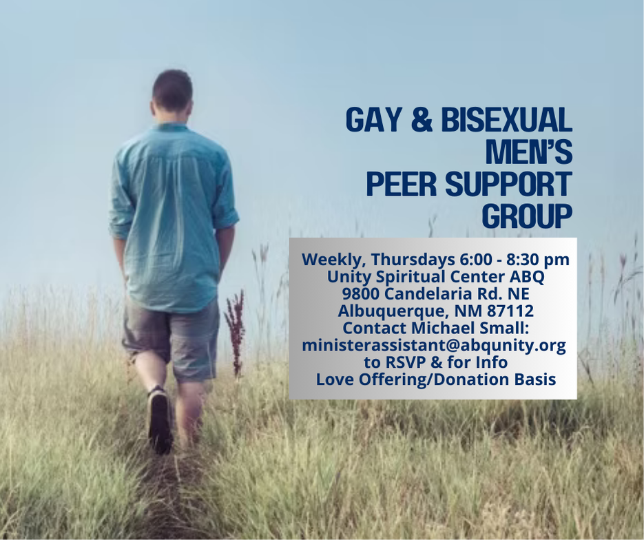 GAY & BISEXUAL MEN'S PEER SUPPORT GROUP | Unity Spiritual Center Albuquerque